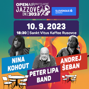 A. Šeban, P. Lipa a Nina Kohout v septembri na openair jazzákoch ...